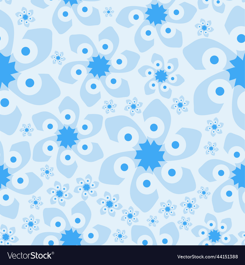 Winter snowflake repeat pattern Royalty Free Vector Image