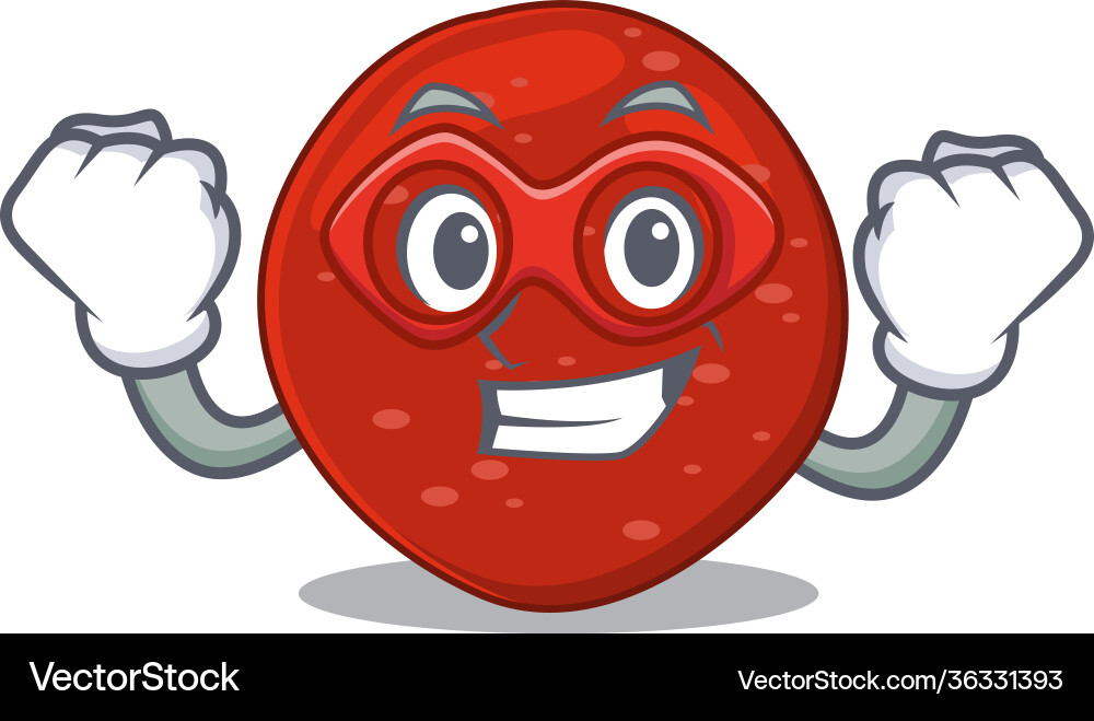 A cartoon drawing peperoni in super hero Vector Image