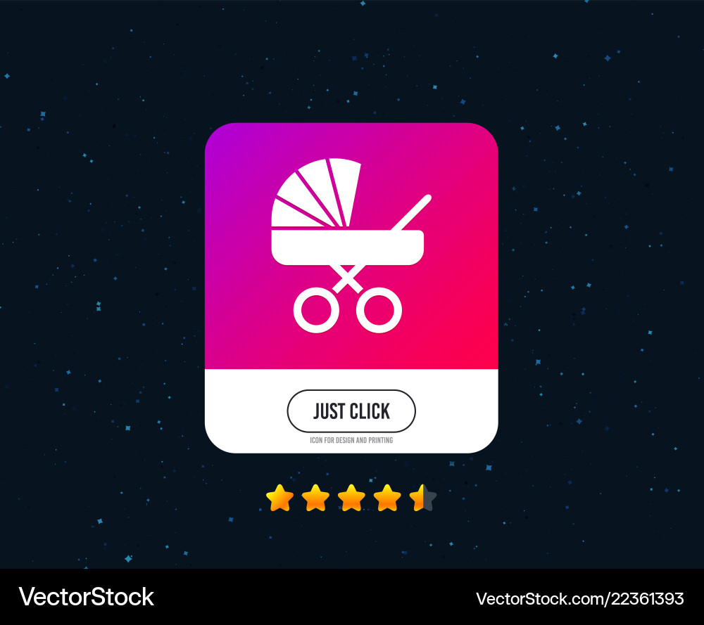 Baby pram stroller sign icon buggy symbol Vector Image