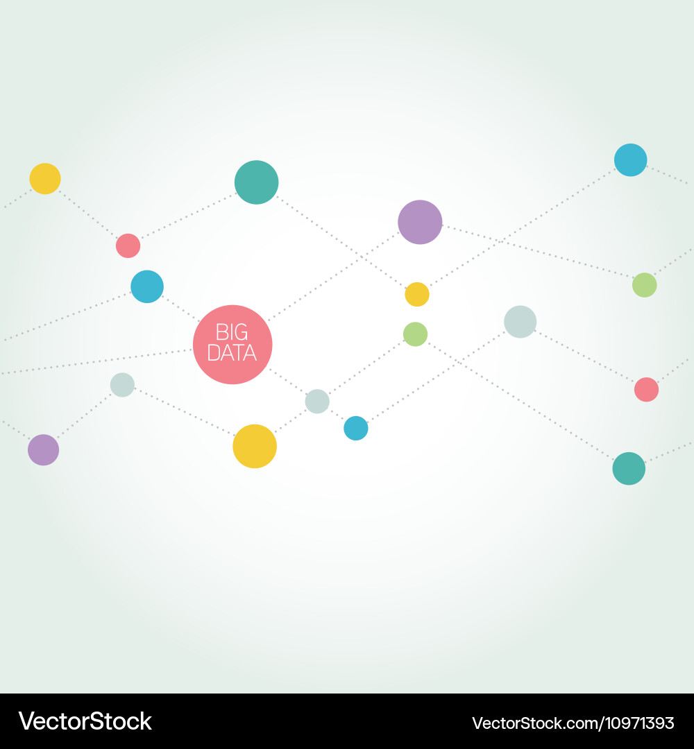 Big data abstract molecule Royalty Free Vector Image