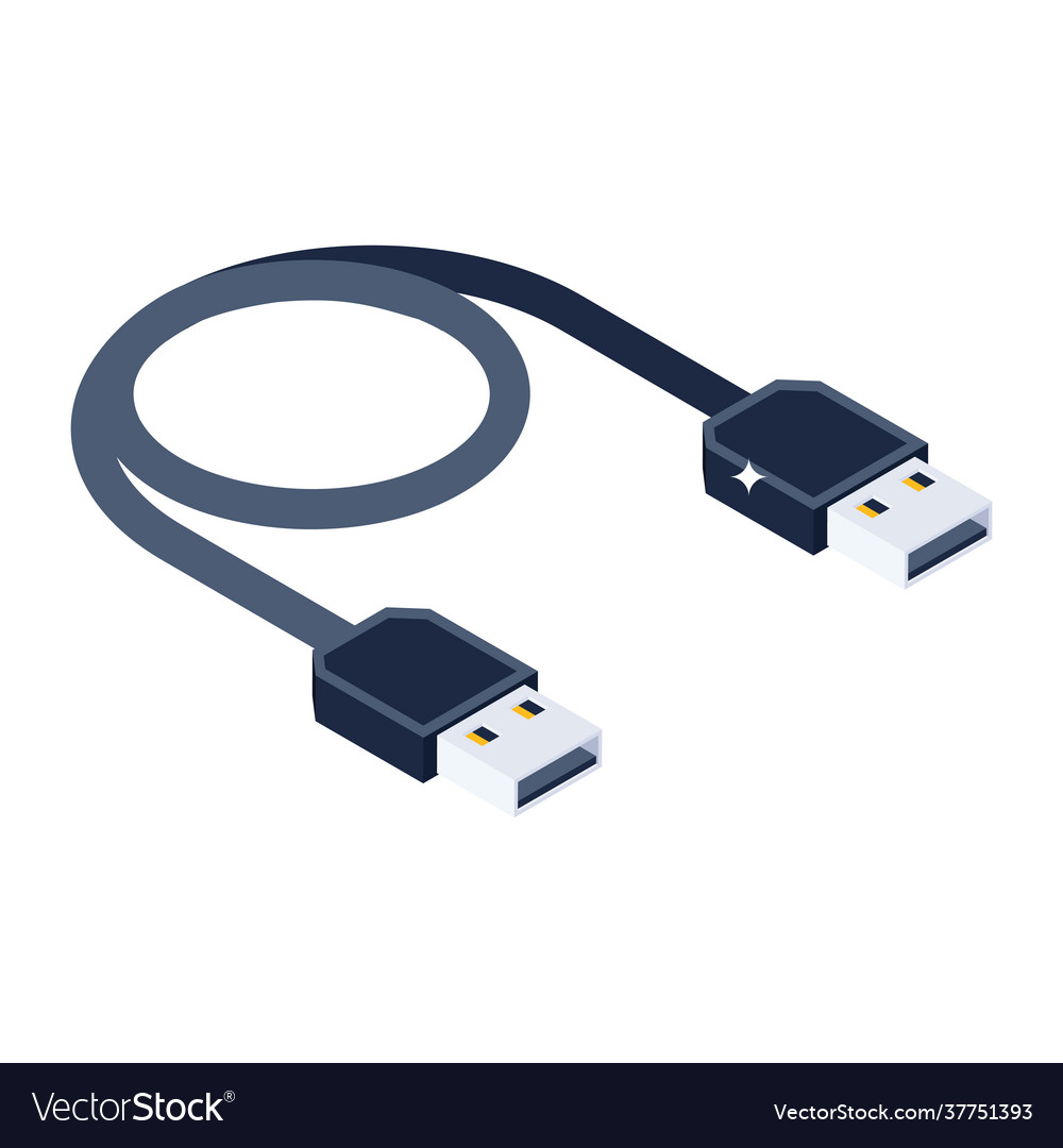 Data cable Royalty Free Vector Image - VectorStock