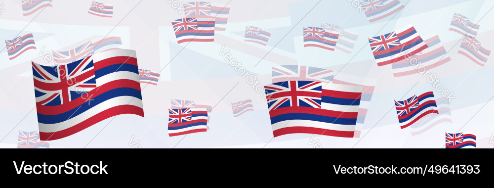 Hawaii flag-themed abstract design on a banner Vector Image