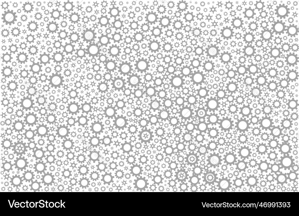 Mechanism concept grey gears on white background Vector Image