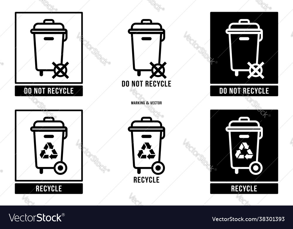 Pack do not recycle Royalty Free Vector Image - VectorStock