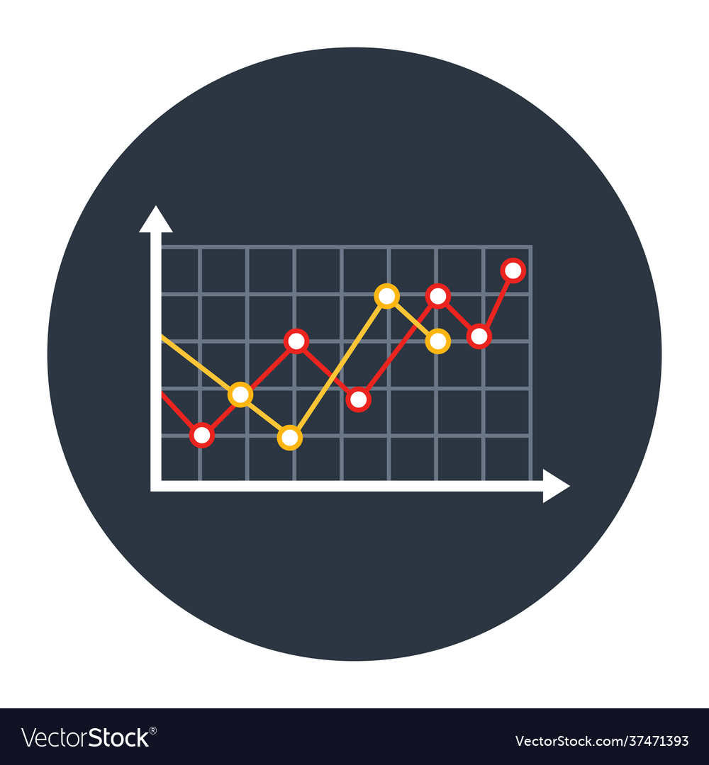 Polyline chart Royalty Free Vector Image - VectorStock