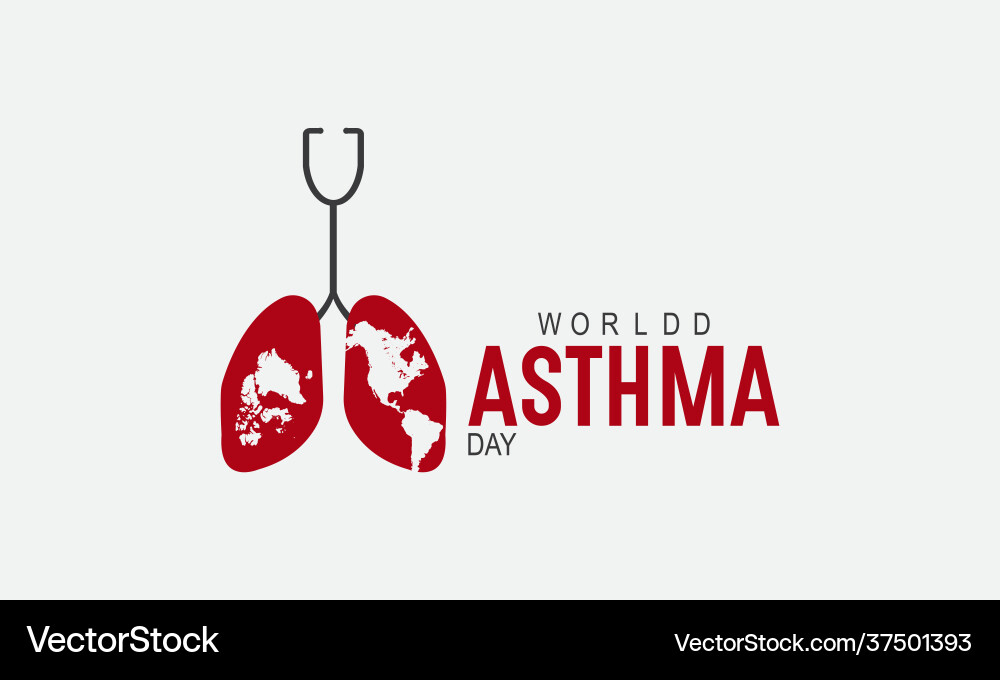 World asthma day prevention and awareness concept Vector Image