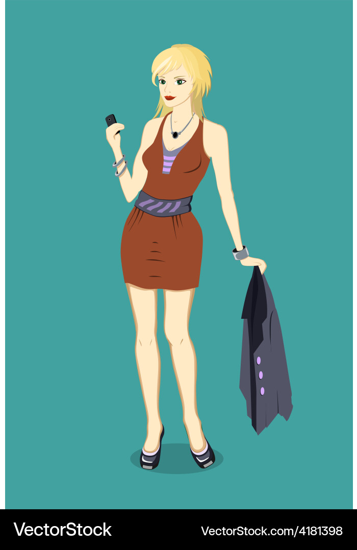 A glamorous blonde Royalty Free Vector Image - VectorStock