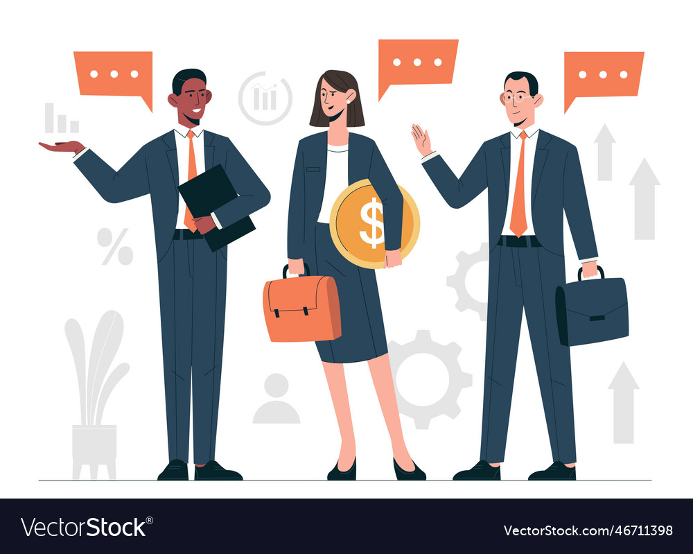 Business communication concept Royalty Free Vector Image