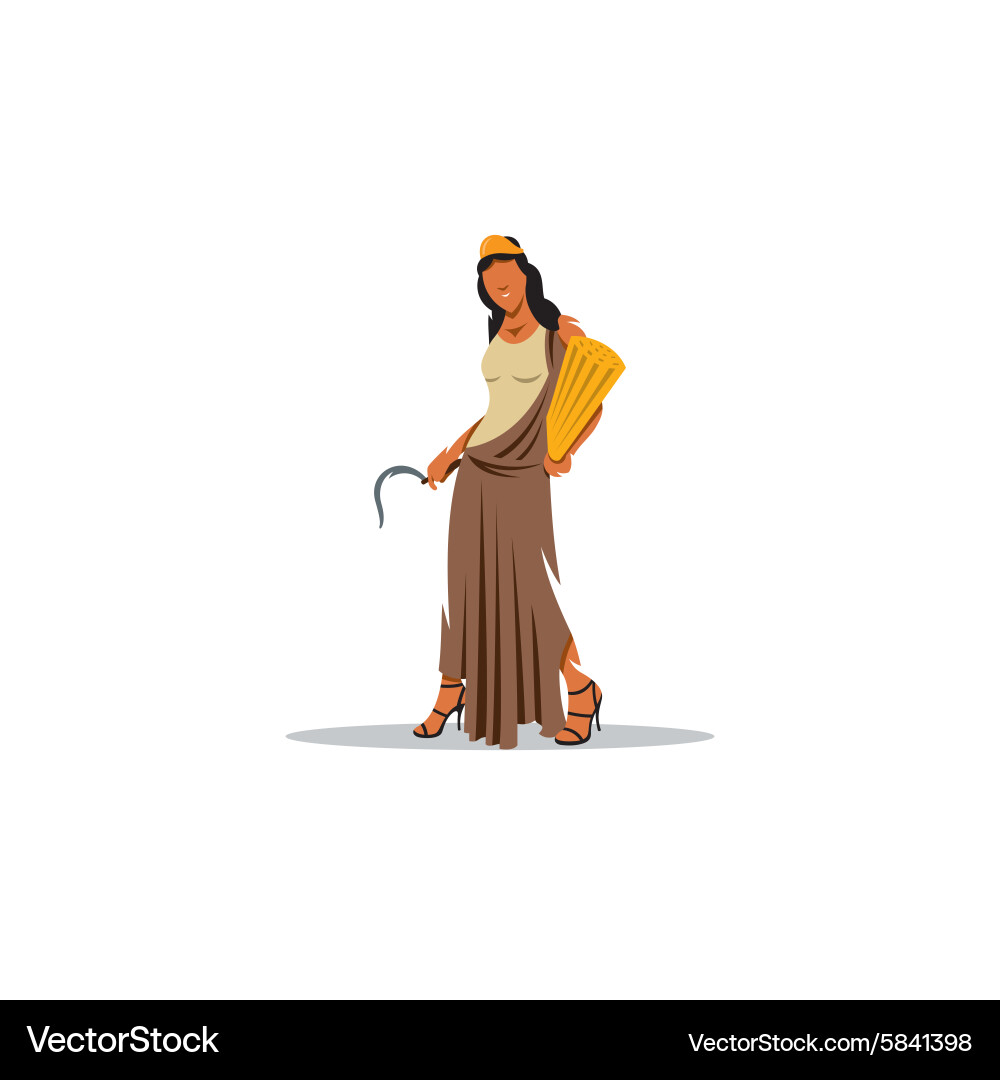 Demeter sign mythological greek goddess Royalty Free Vector