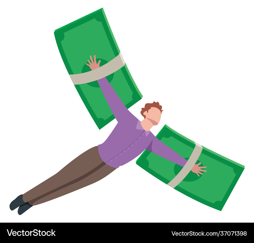 Financial freedom on white Royalty Free Vector Image