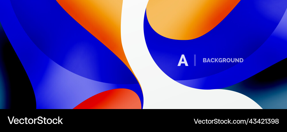 Flowing geometric shapes minimalist abstract Vector Image