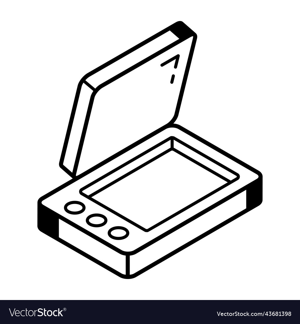 Graphic tablet icon in isometric design Royalty Free Vector