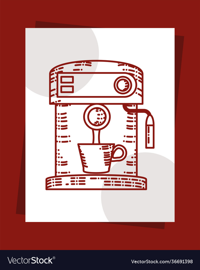 Machine coffee maker Royalty Free Vector Image