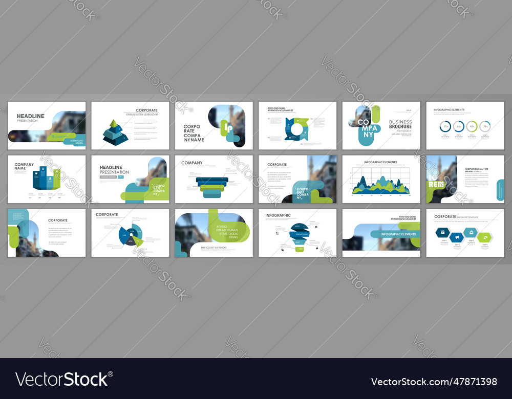 Presentation slide layout Royalty Free Vector Image