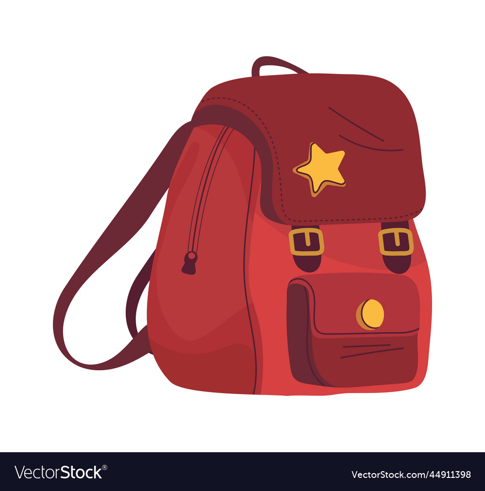 School backpack accessory Royalty Free Vector Image