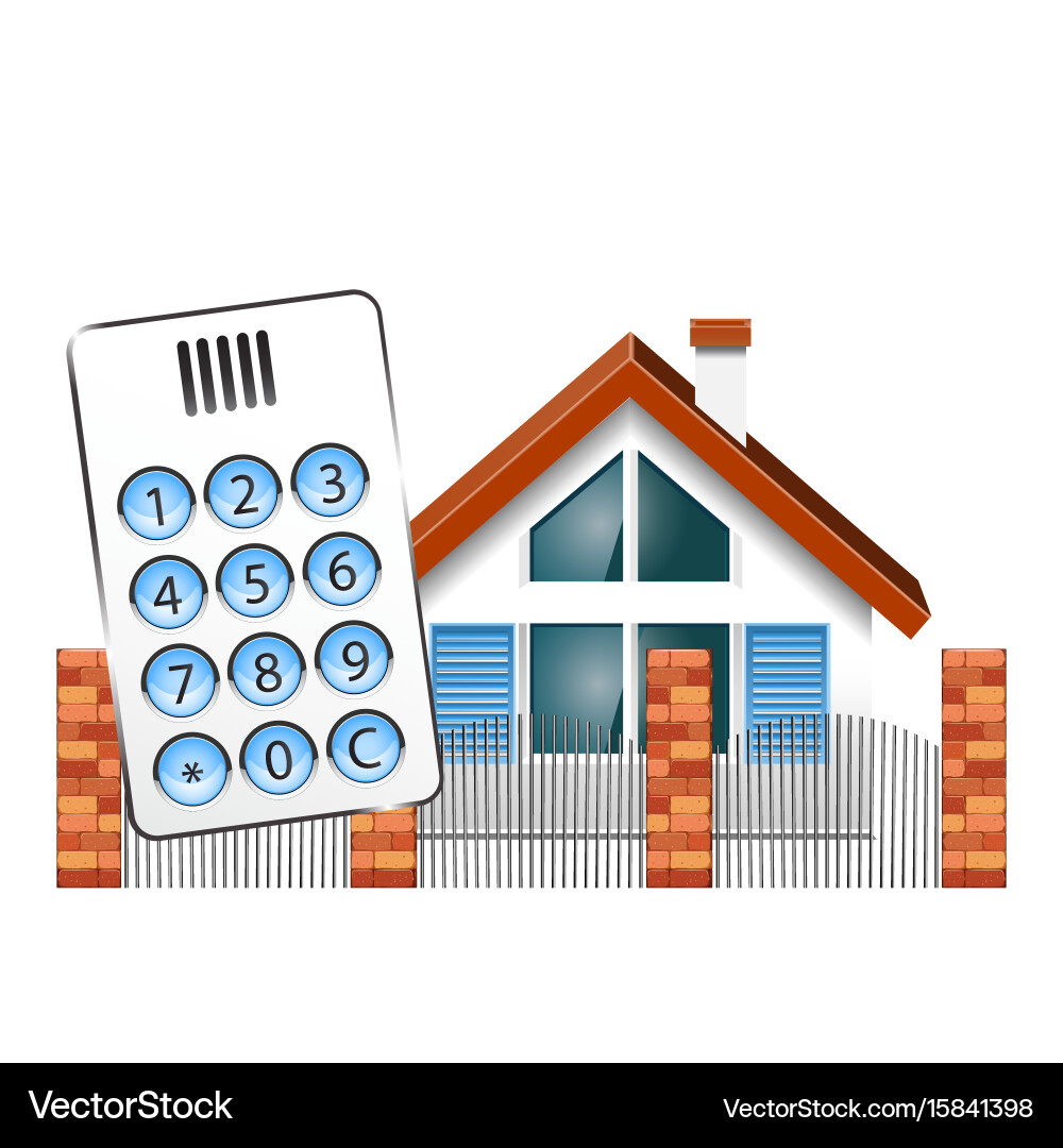 Security alarm for the house Royalty Free Vector Image