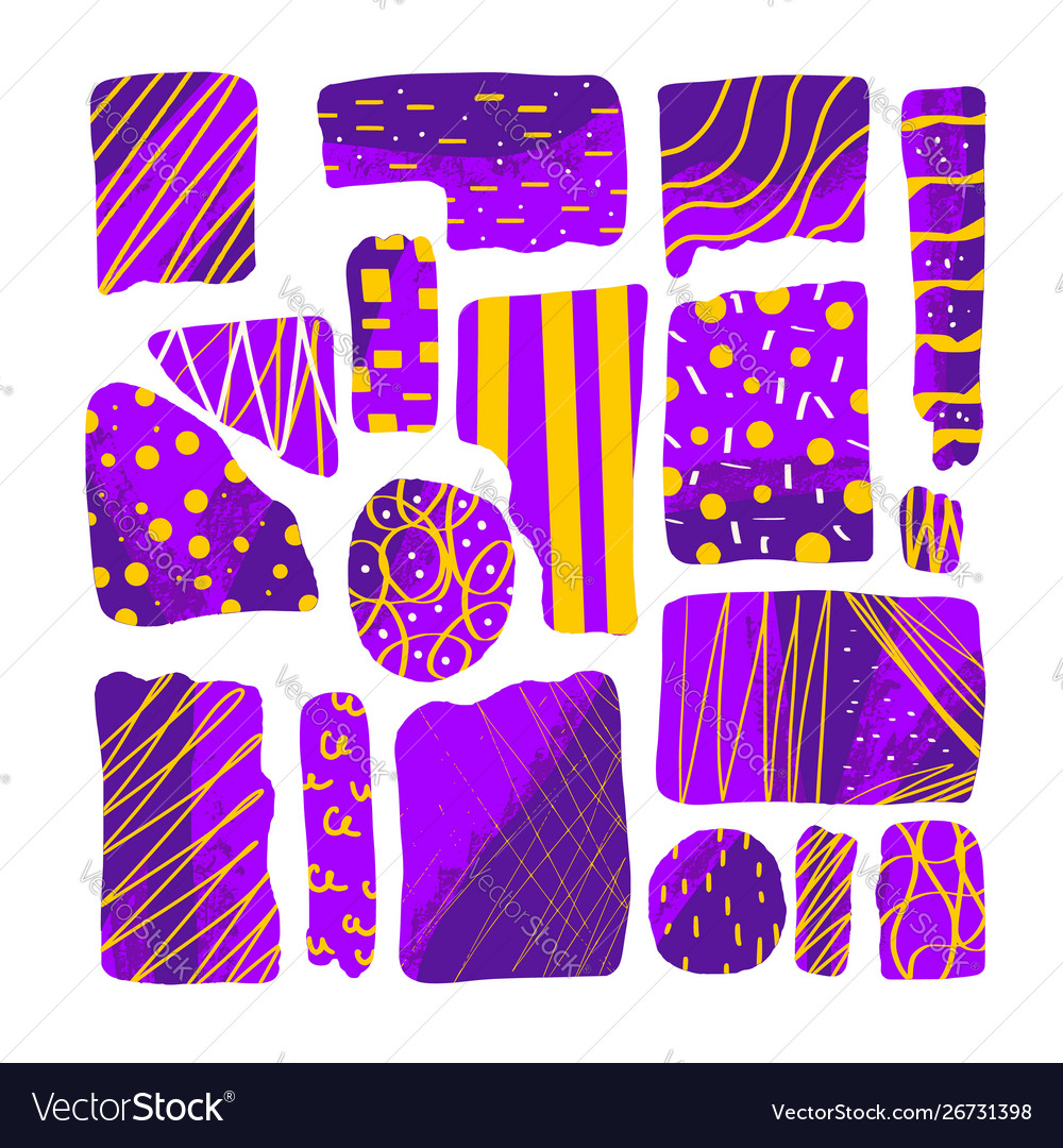 Set random design elements collection Royalty Free Vector