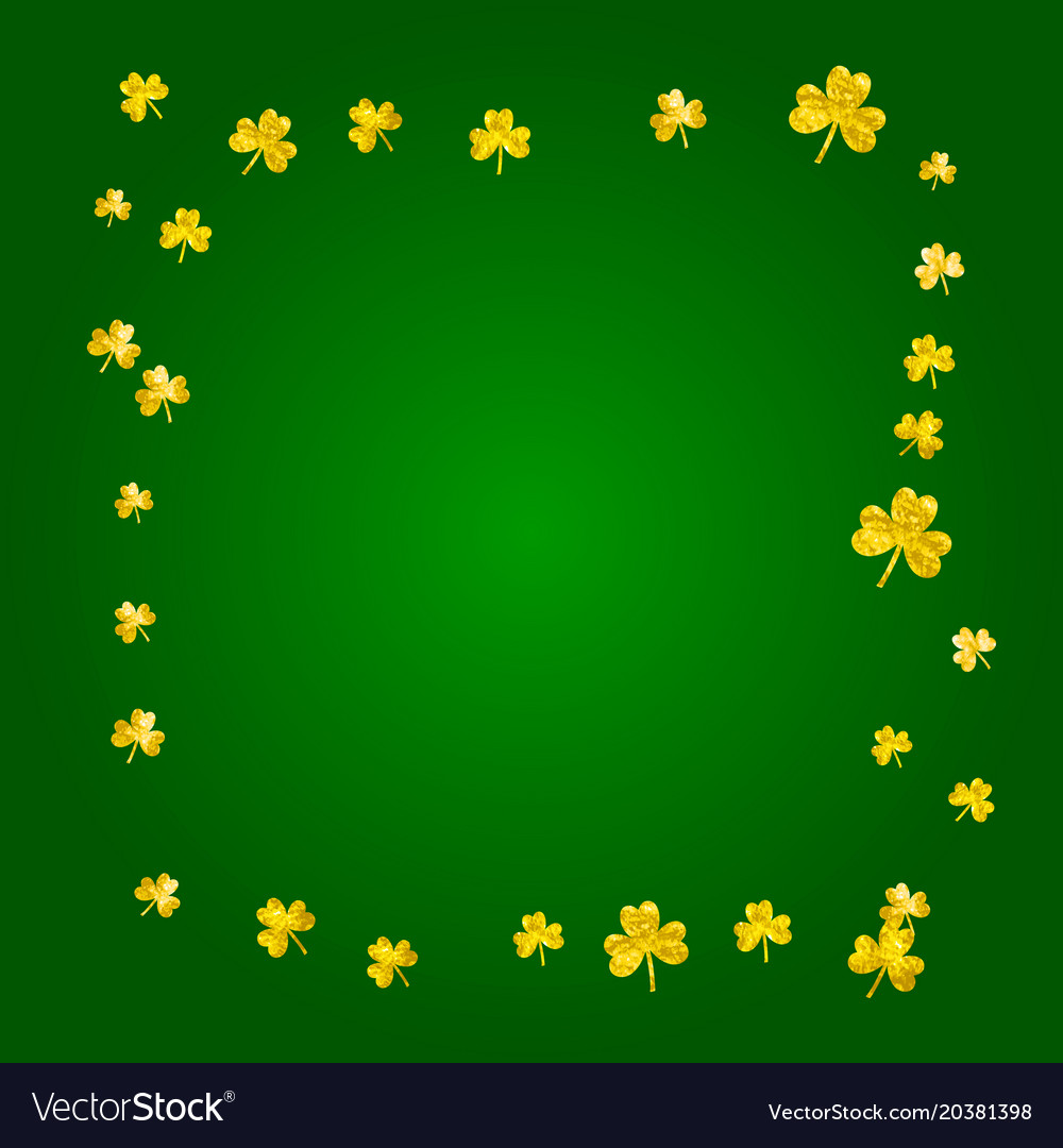 Shamrock background for saint patricks day Vector Image