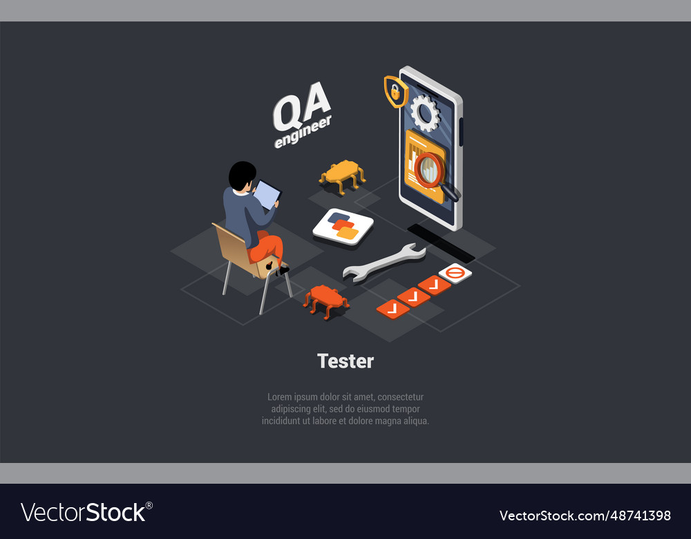 Software testing and it professions Royalty Free Vector