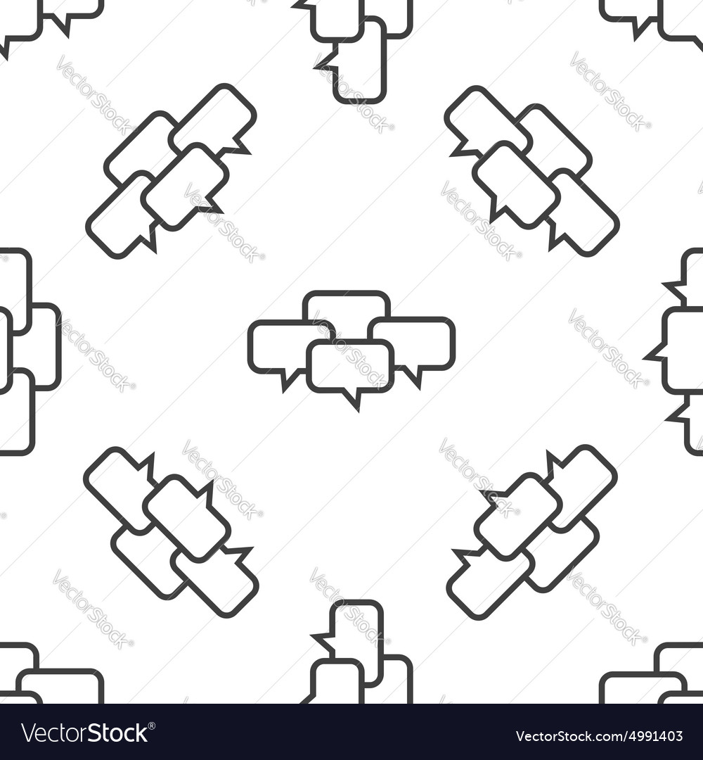 Chat conference pattern Royalty Free Vector Image