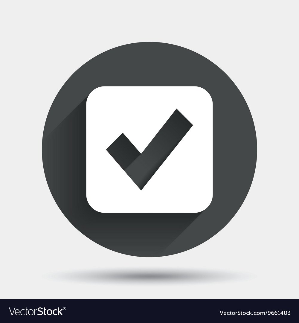 Check mark sign icon checkbox button Royalty Free Vector