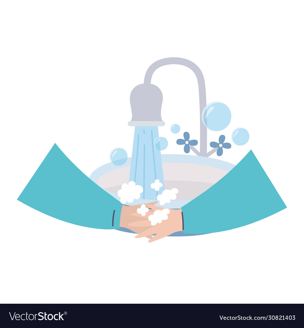 Covid19 19 quarantine washing hands frequently Vector Image