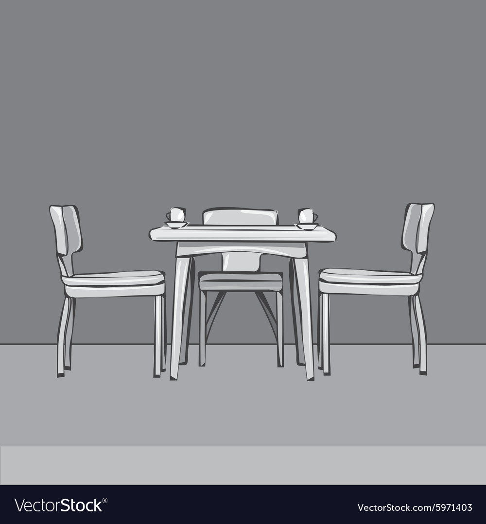 Dinner table Royalty Free Vector Image - VectorStock