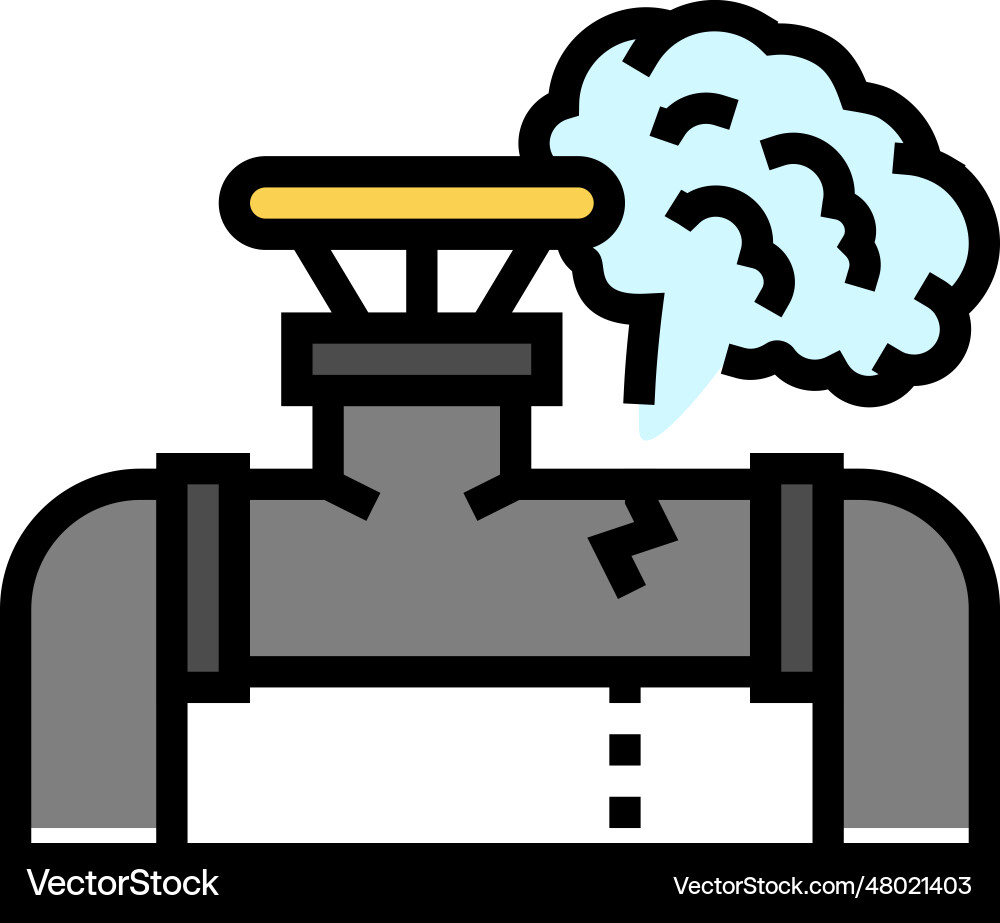 Emergency gas service color icon Royalty Free Vector Image