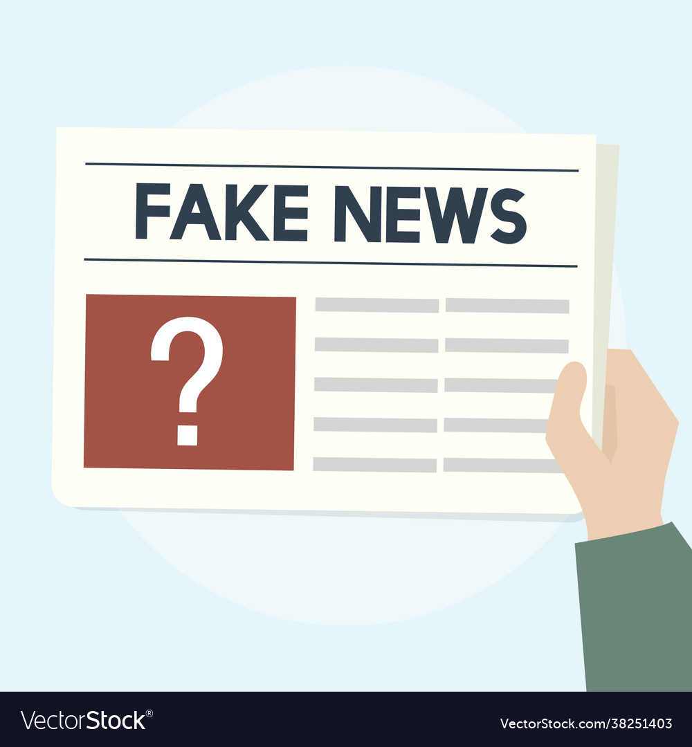 Fake news concept Royalty Free Vector Image - VectorStock