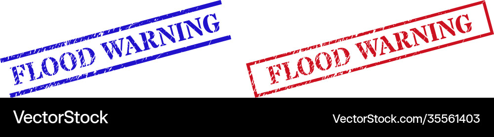Flood warning grunge rubber stamp watermarks Vector Image