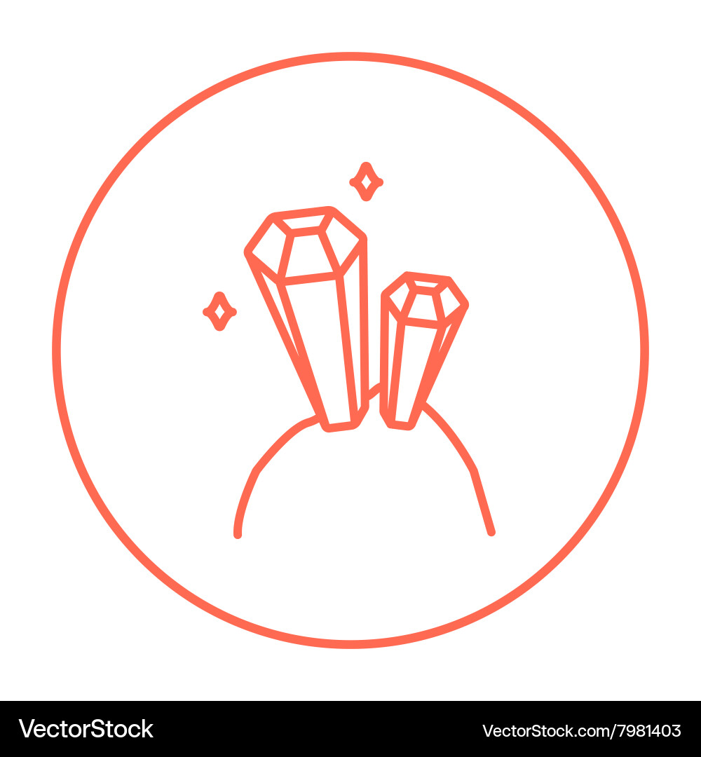 Gemstones line icon Royalty Free Vector Image - VectorStock