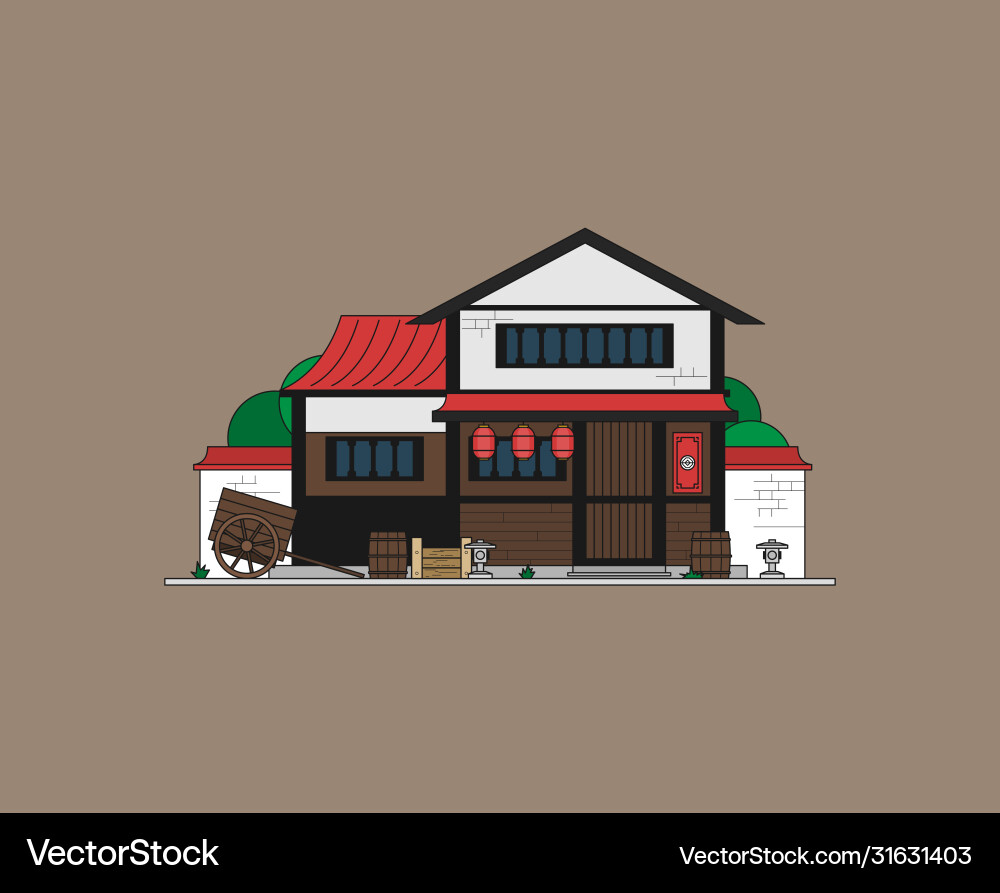 Japan country design template in flat design Vector Image