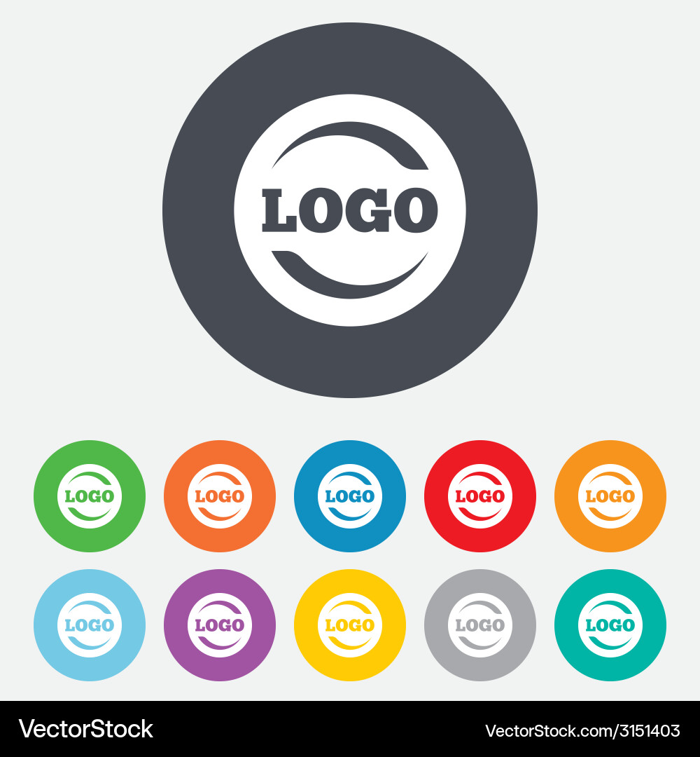 Logo sign icon place for logotype Royalty Free Vector Image