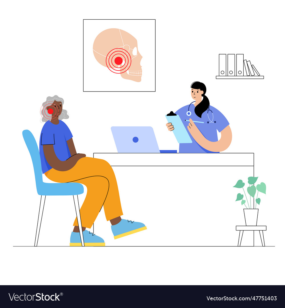 Tmd Tmj Disorder Royalty Free Vector Image Vectorstock