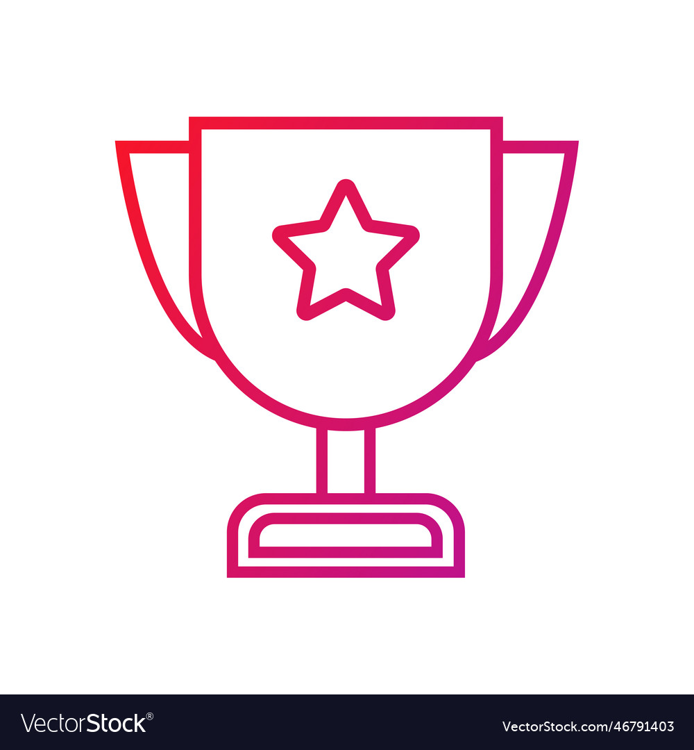 Trophy gradient icon Royalty Free Vector Image