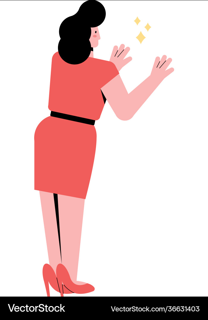 Woman with stars Royalty Free Vector Image - VectorStock