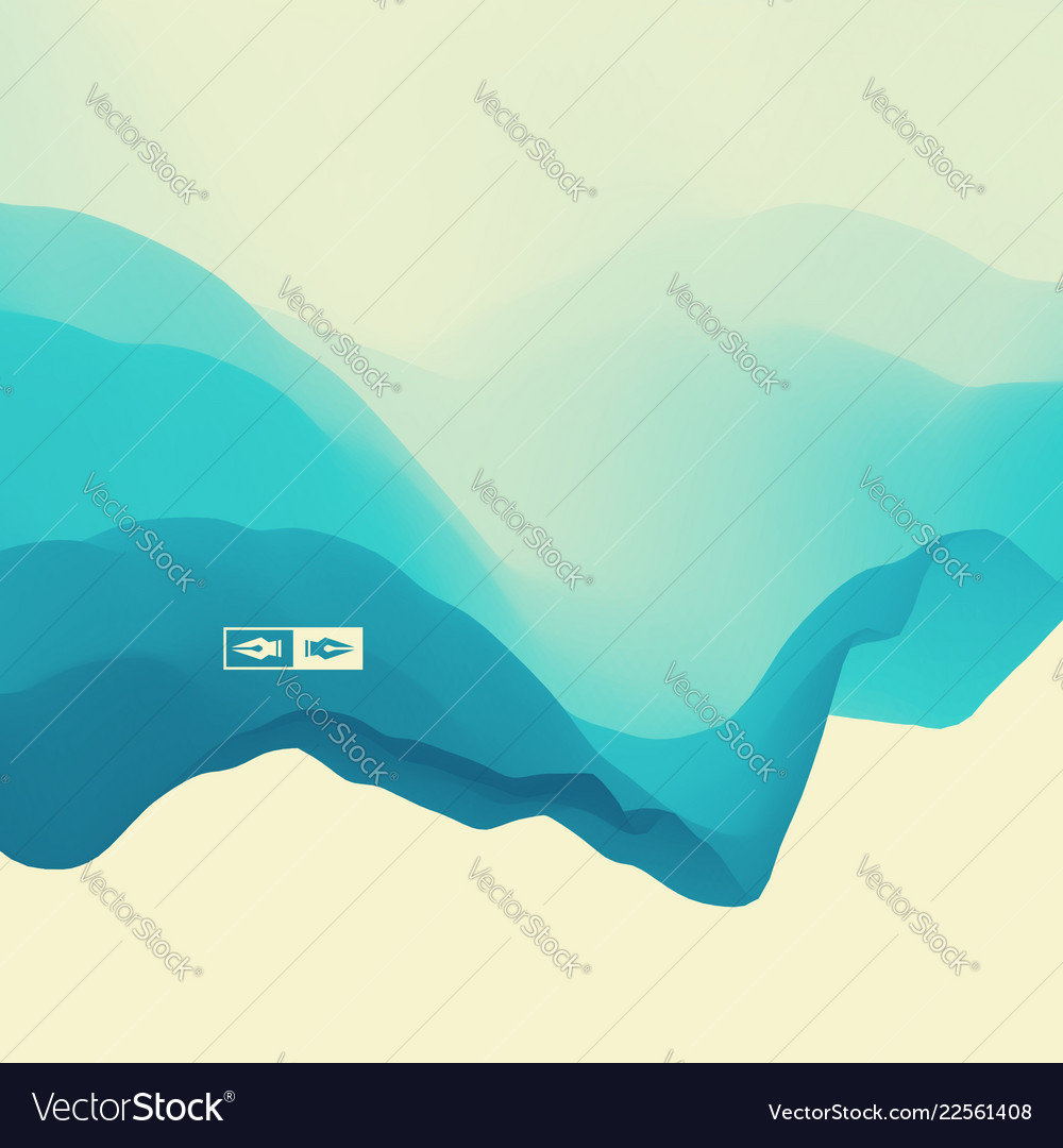 3d wavy background dynamic effect water Royalty Free Vector