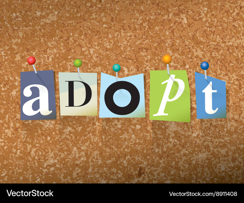 Adopt concept Royalty Free Vector Image - VectorStock
