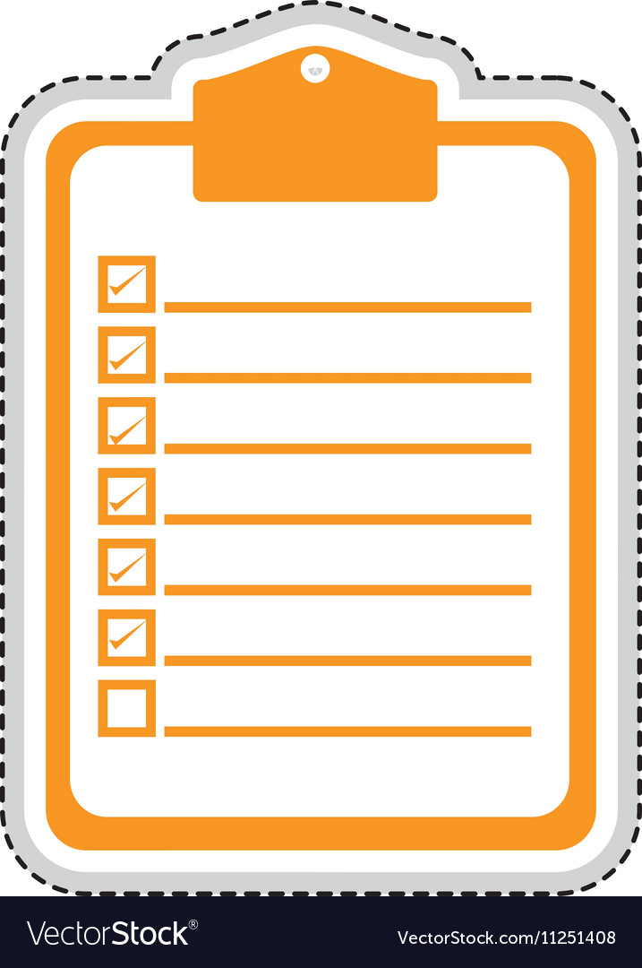 Clipboard with checklist icon image Royalty Free Vector