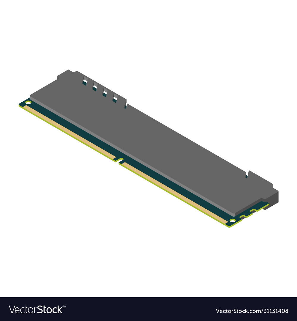 Computer ram system main memory random access Vector Image