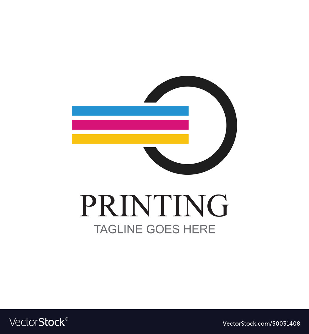 Digital printing logo design template logo for Vector Image Digital printing logo design template logo for Vector Image