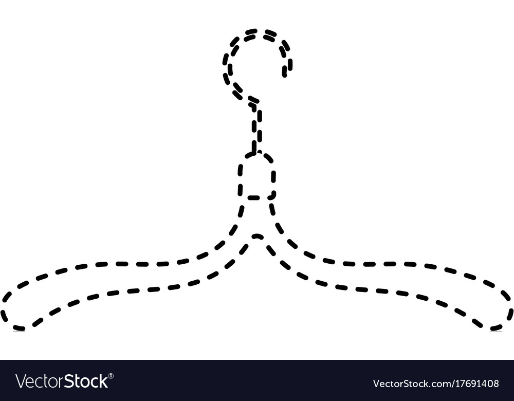 Dotted shape clothes hook object design accessory Vector Image