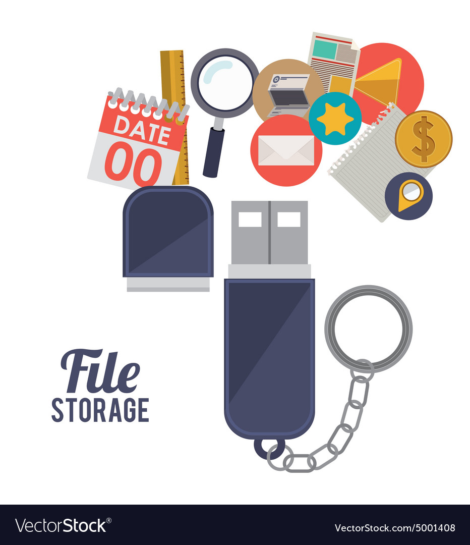File storage design Royalty Free Vector Image - VectorStock