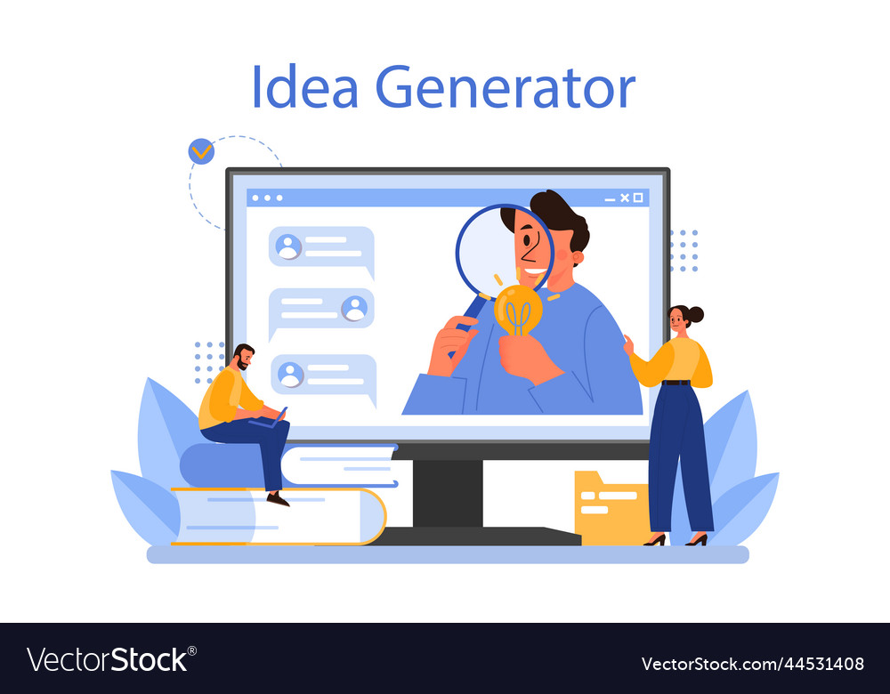 Idea online service or platform creative Vector Image