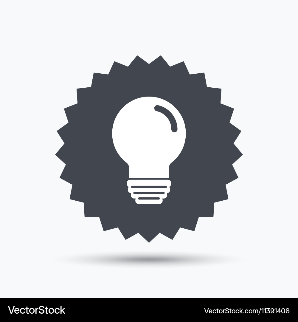 Light bulb icon lamp illumination sign Royalty Free Vector