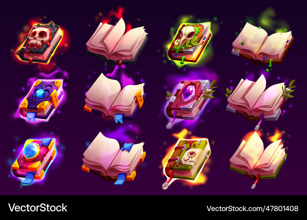 Magic paper book game icon cartoon design Vector Image
