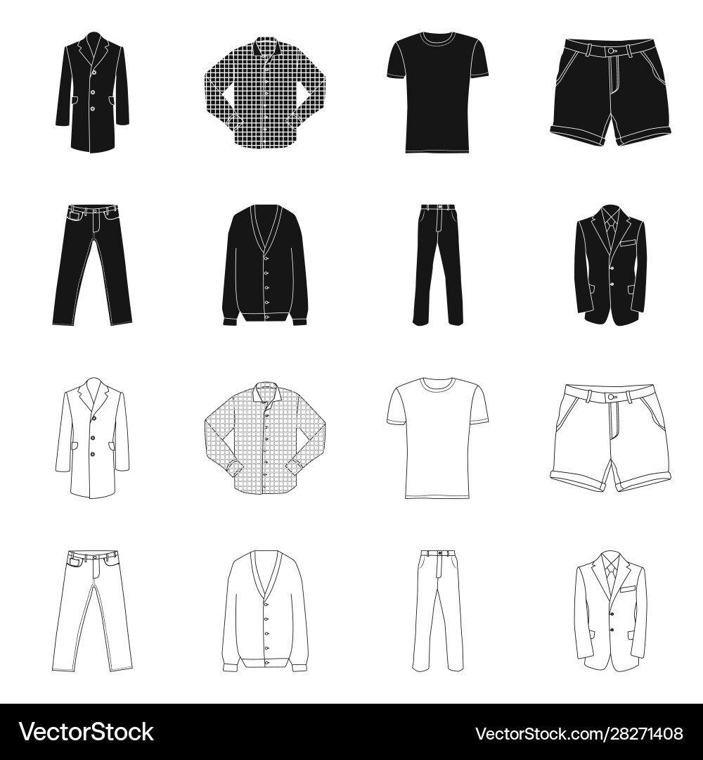 Man and clothing symbol Royalty Free Vector Image