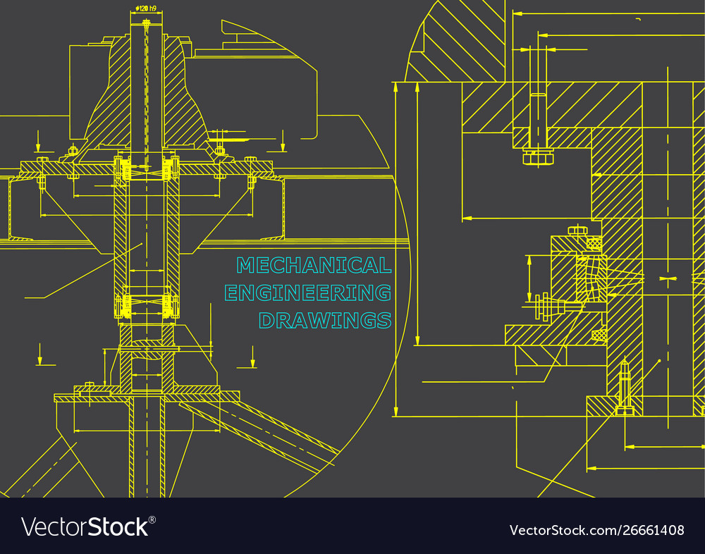 Mechanical engineering technical backgrounds Vector Image