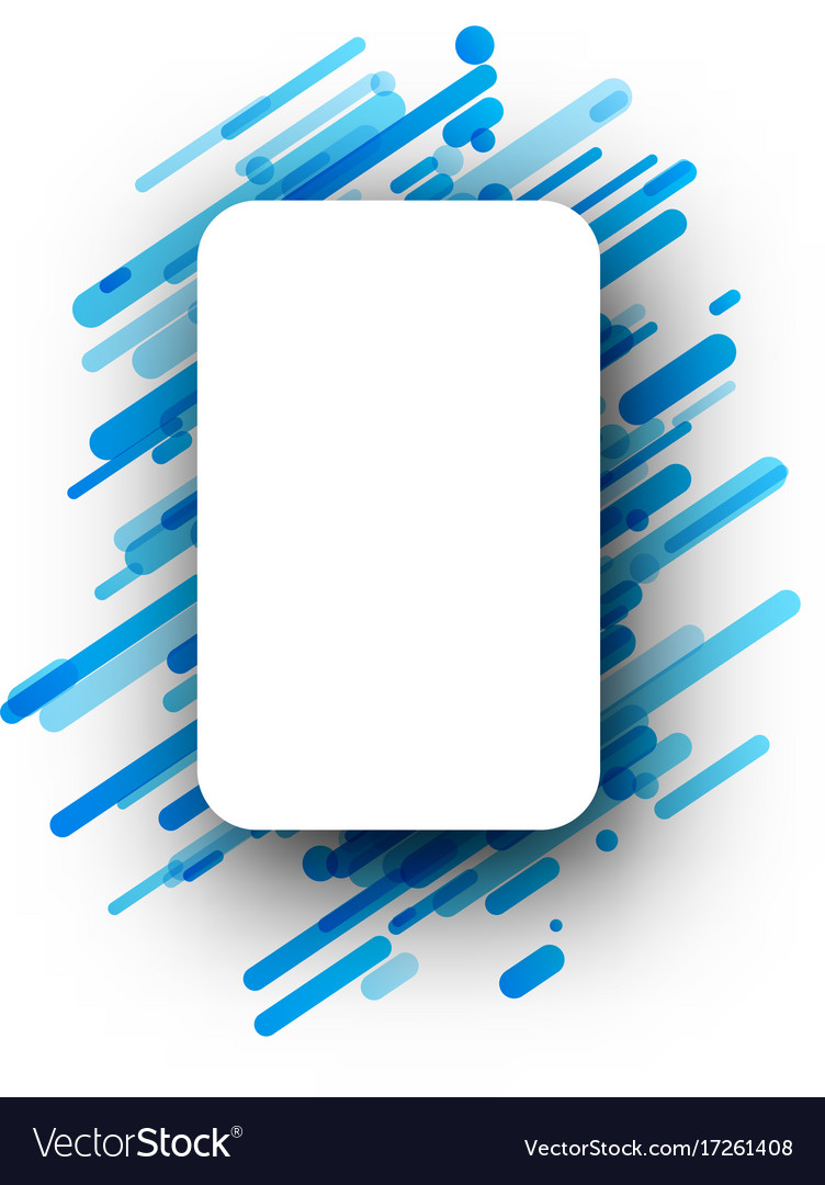 Rectangular blue abstract background on white Vector Image