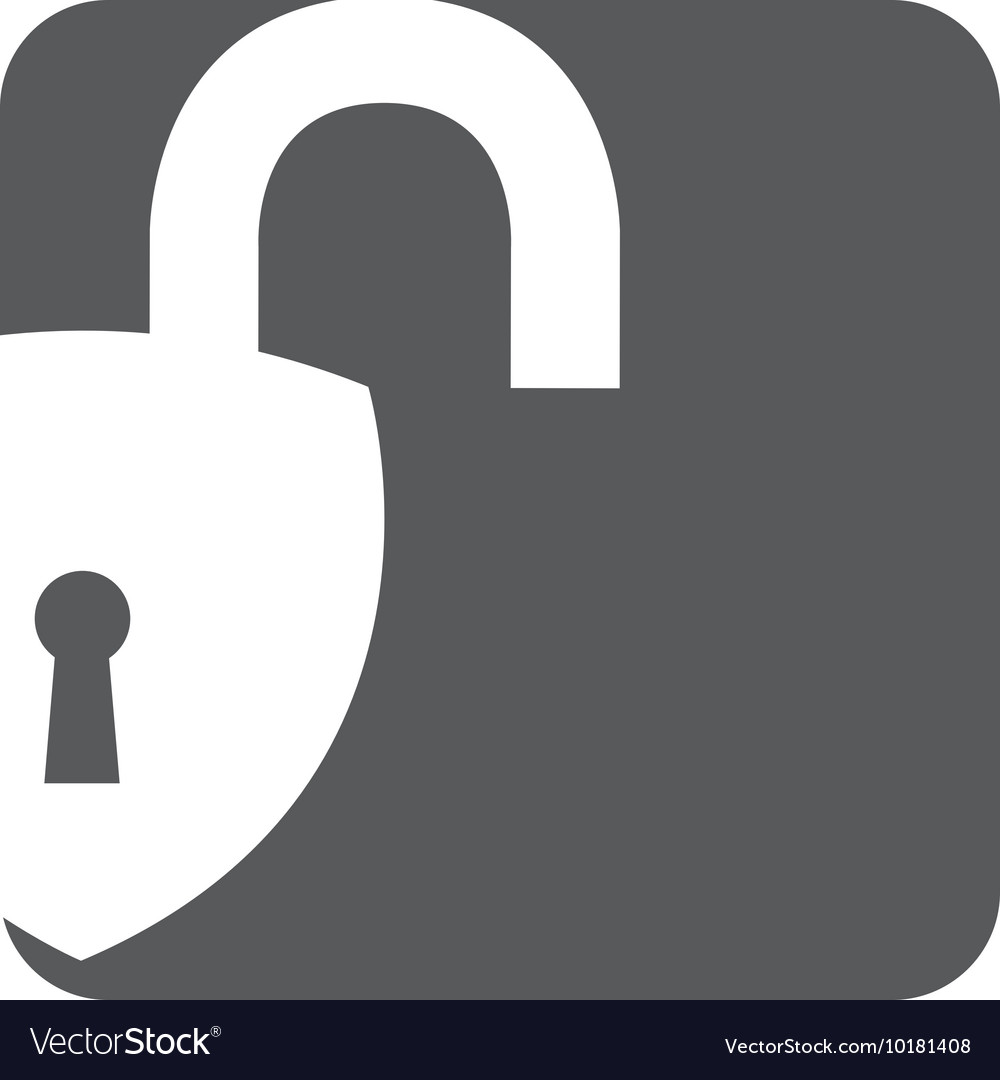 Safe secure padlock security isolated icon Vector Image